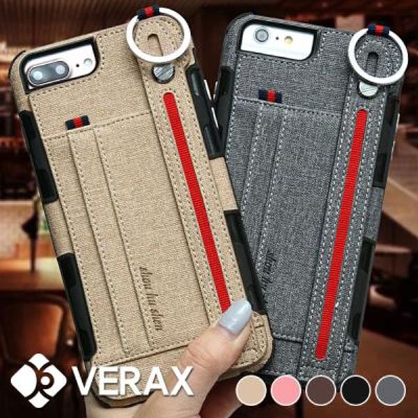 VERAX P147 아이폰6S플러스 카드수납 패브릭 스트랩 케이스 - 핫트랙스