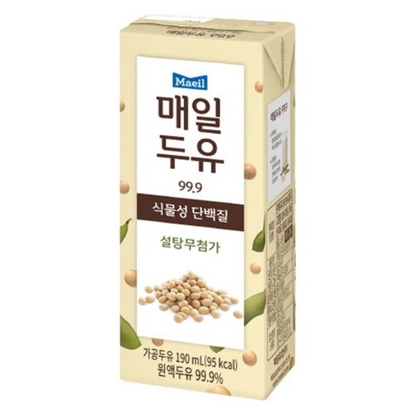 hellowshopping 매일 두유 99.9퍼센트 190ml/24팩 - 핫트랙스