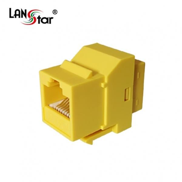 GOLFIA 키스톤 장착형 커플러 CAT6 UTP I형 노랑 - 핫트랙스