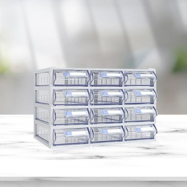 hplusmall 스마트 정리함 가로3칸 세로4칸/악세사리 수납함 소품 - 핫트랙스