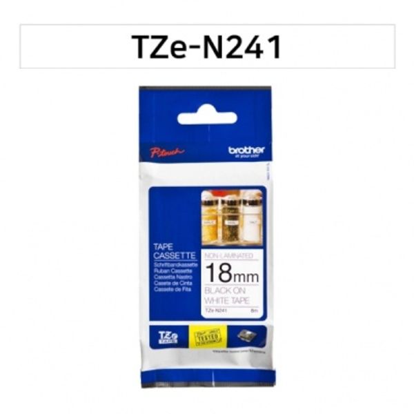 EPSON 브라더 라벨테이프 NO코팅 18mm TZe-N241 - 핫트랙스