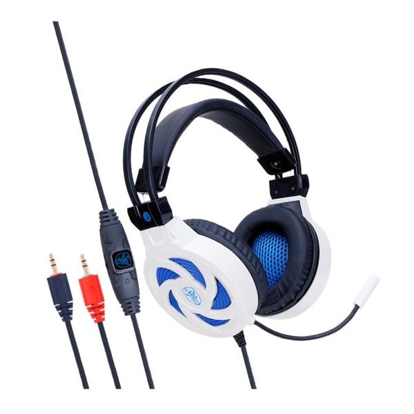 hplusmall BEST 맥스타 855MV 게이밍 헤드셋(화이트) 게임용헤드 - 핫트랙스