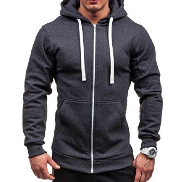 hplusmall 기모 트레이닝 상의 남자 후드 집업 데일리 캐주얼[W7 - 핫트랙스