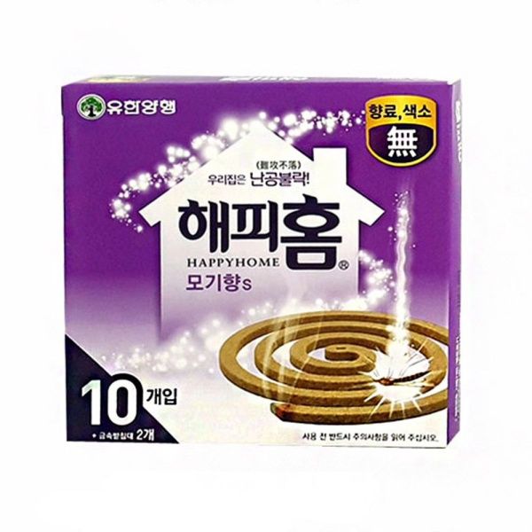 hplusmall 해피홈 모기향 모기 벌레 무향 난공불락 10매입 - 핫트랙스