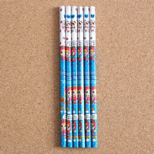 shoppingplan 6p 팬시 HB 연필세트/학교 학원 어린이집 선물용 - 핫트랙스