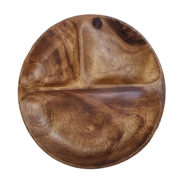 hplusmall 아카시아 원형 3절 나무 원 WE9CD2D - 핫트랙스