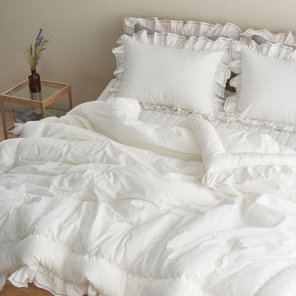 hplusmall 더크린 살랑살랑60수 고밀도 차렵이불 K화이트[WB84A5 - 핫트랙스