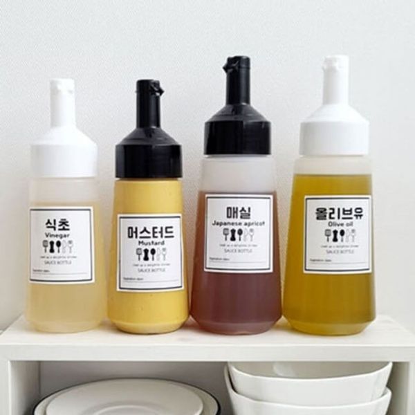 hplusmall 그립감좋은 원터치 소스병 특대 600ml 1P 오일 양념통 - 핫트랙스