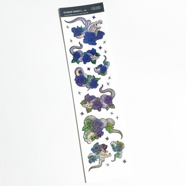 pupunam 푸푸남 FLOWER SNAKE 2 BLUE 씰스티커 - 핫트랙스