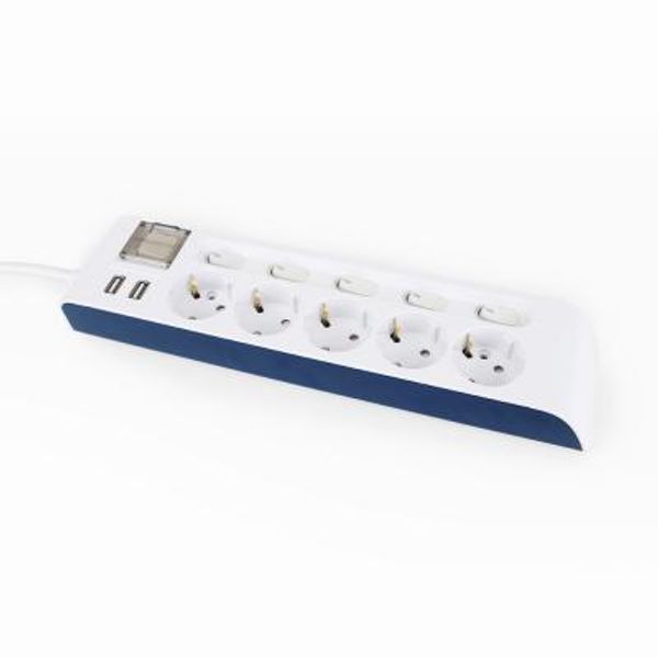 ijung 현대 USB 멀티탭 5구 개별 스위치 과부하차단 3M - 핫트랙스