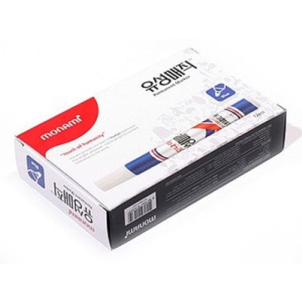 hplusmall 모나미유성매직(파랑-12입) - 핫트랙스