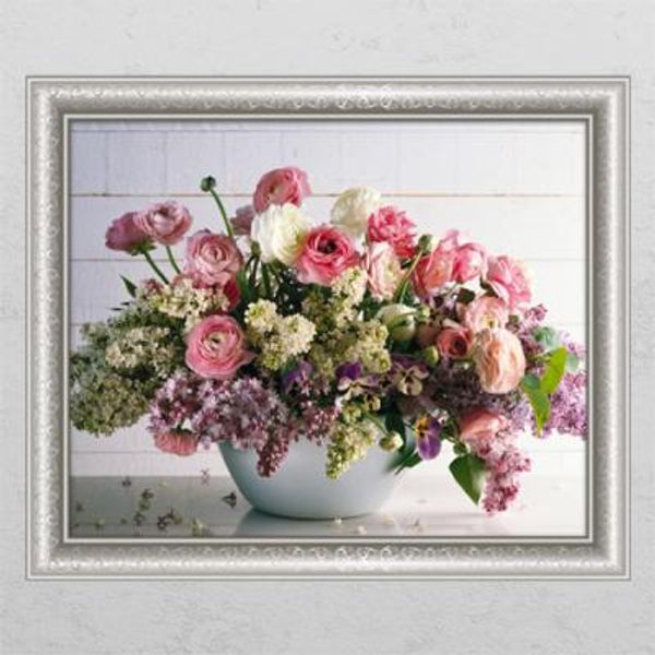 ggoomim cl804-재물이담긴꽃바구니5_창문그림액자 - 핫트랙스