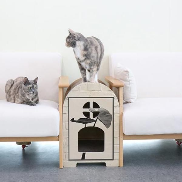 ggoomim ao061-캣지트스크레쳐숨숨집_보테니컬아트_연잎 - 핫트랙스