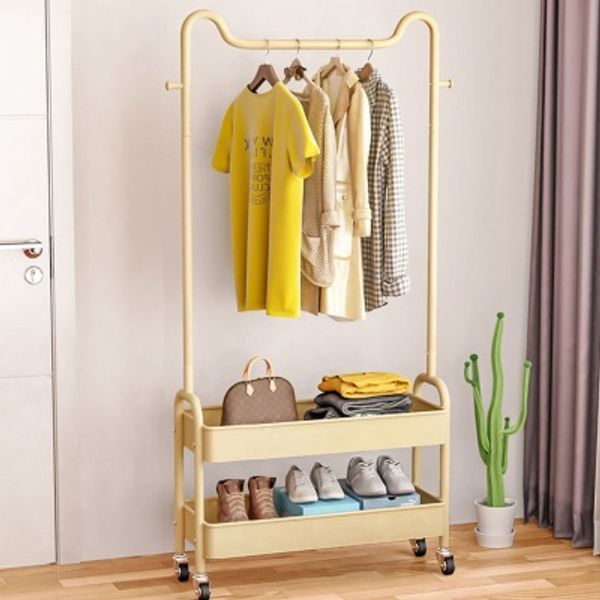 shoppingplan 고양이 귀 이동식 2단 트롤리 행거 (65cm) (옐로우) - 핫트랙스