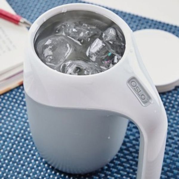 hplusmall 흡착형 머그 400ml 화이트 보온 보냉 텀블러 머그컵 - 핫트랙스