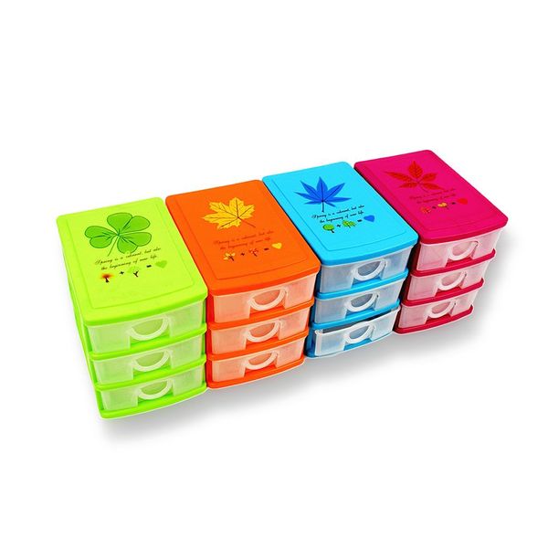 hplusmall 3단 투명 미니 서랍장 다용도 작은서랍(WD2F4AA) - 핫트랙스