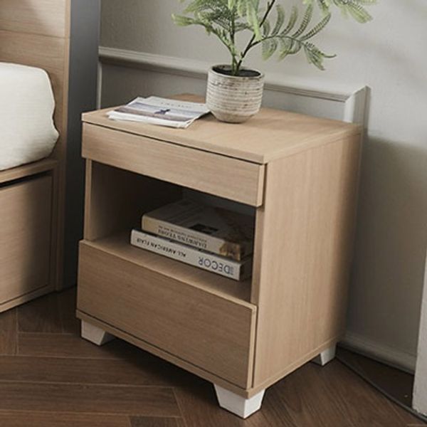 shoppingplan 2단서랍+오픈 침대협탁 (메이플) - 핫트랙스