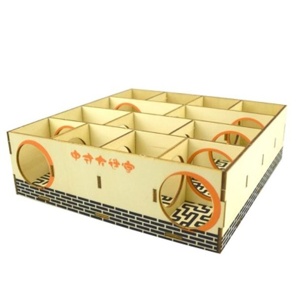 ZIPDREE 햄스터 나무 터널 미로 케이지 하우스 - 핫트랙스