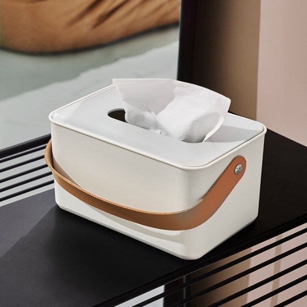 everyhome 인테리어 가죽손잡이 휴지케이스 2type - 핫트랙스
