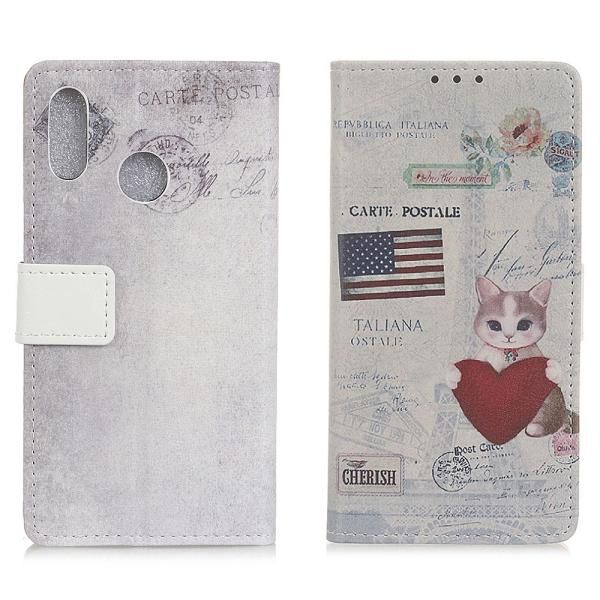 VERAX 갤럭시와이드6 로맨틱 커버 스마트 가죽 케이스 P414 - 핫트랙스