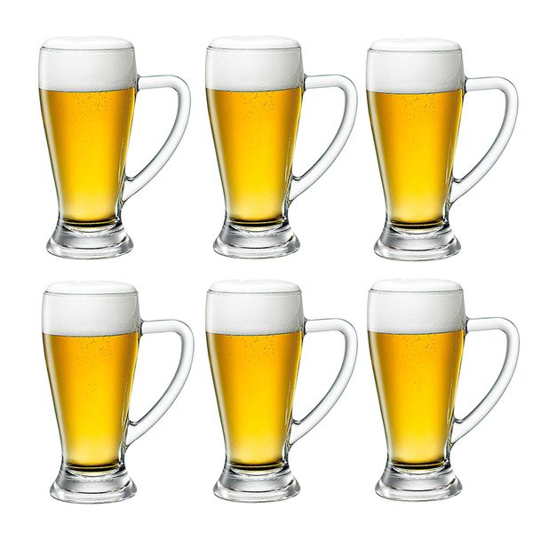 SEOUL LIVING 보르미올리 바비에라 유리컵 맥주잔 400ml 6P - 핫트랙스