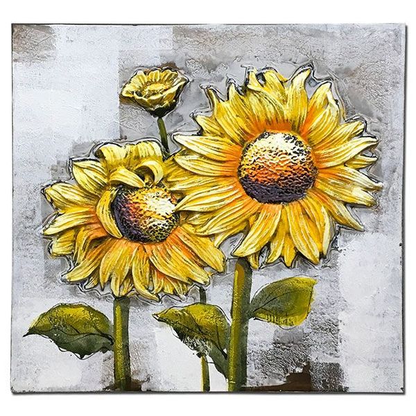 hplusmall 심플 해바라기 유화액자 1394B(W47ED9E) - 핫트랙스