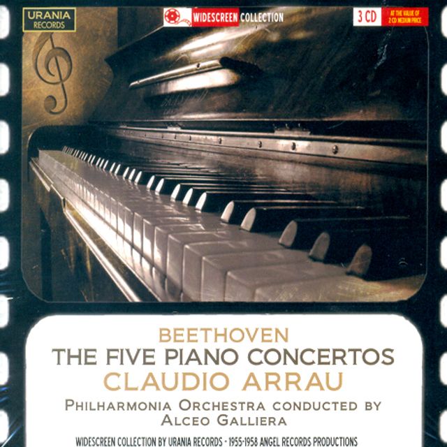 LUDWIG VAN BEETHOVEN THE FIVE PIANO CONCERTOS/ CLAUDIO ARRAU, ALCEO ...