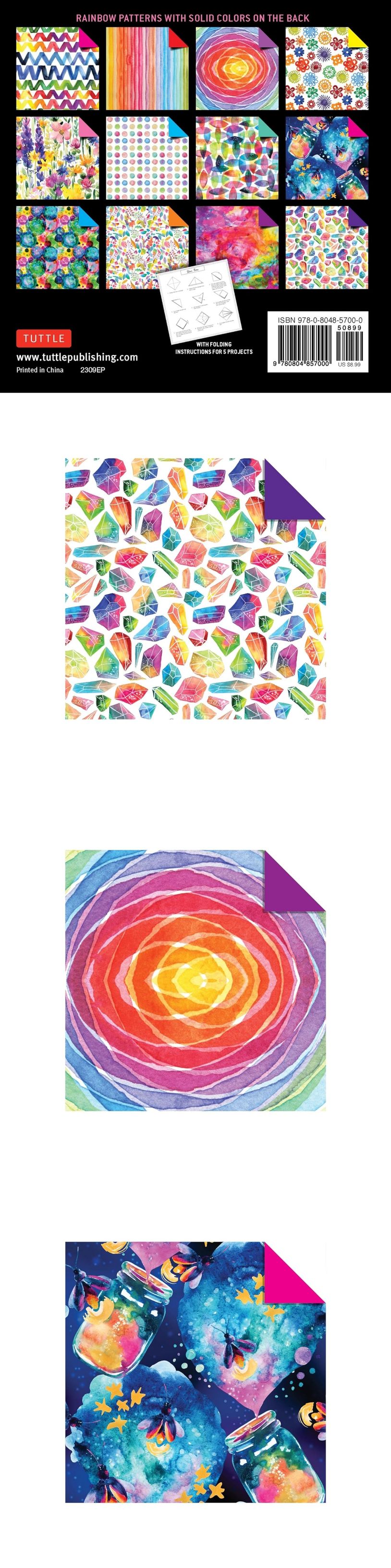 ORIGAMI PAPER 200 SHEETS RAINBOW PATTERNS 6 (15 CM) | Tuttle Publishing ...