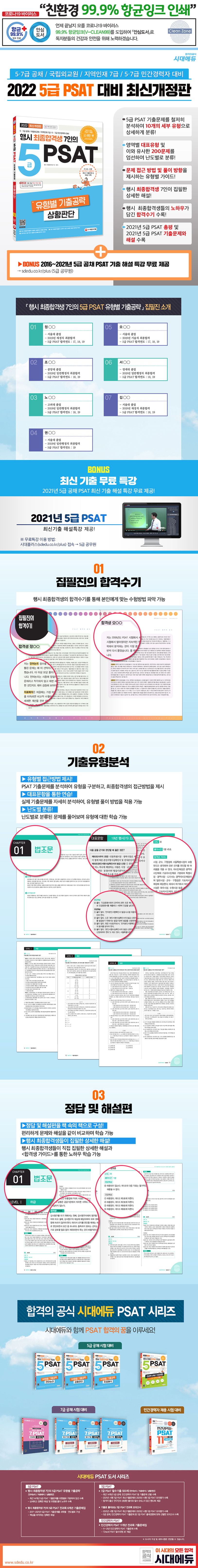 2022 행시 최종합격생 7인의 5급 PSAT 유형별 기출공략 상황판단 | 행시 최종합격생 7인 - 교보문고