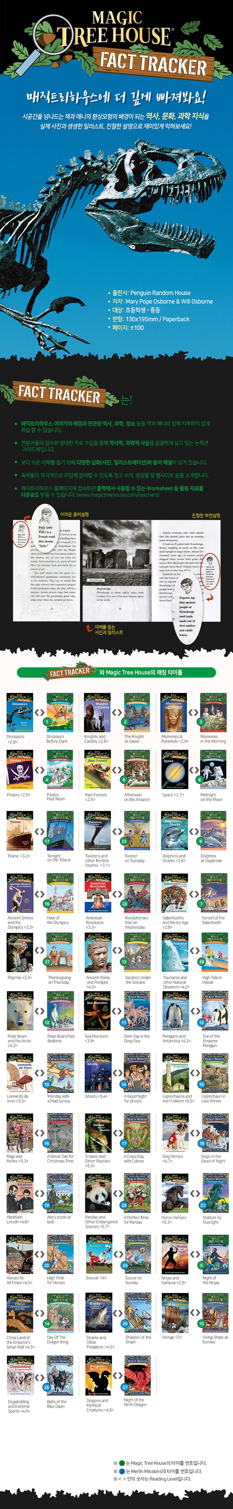 Magic Tree House: FACT TRACKER 1~35 Set (PB) | Mary Pope Osborne - 교보문고