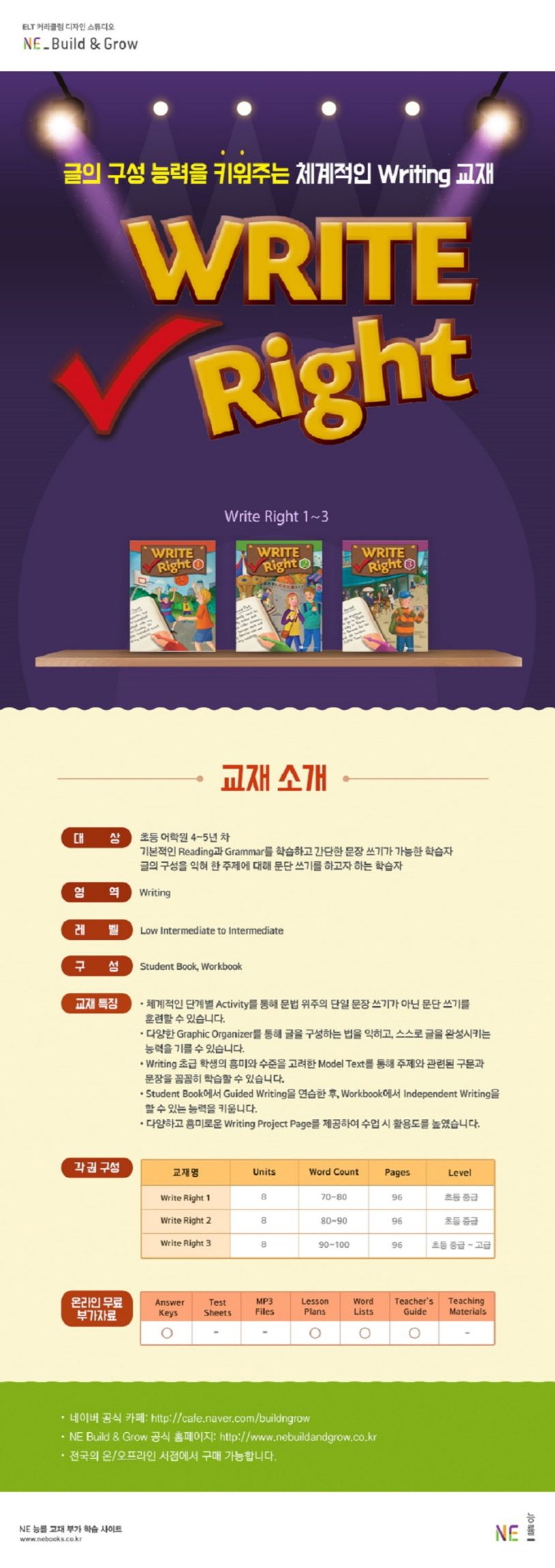 Write Right Class Pack 2 | NE Build & Grow - 교보문고