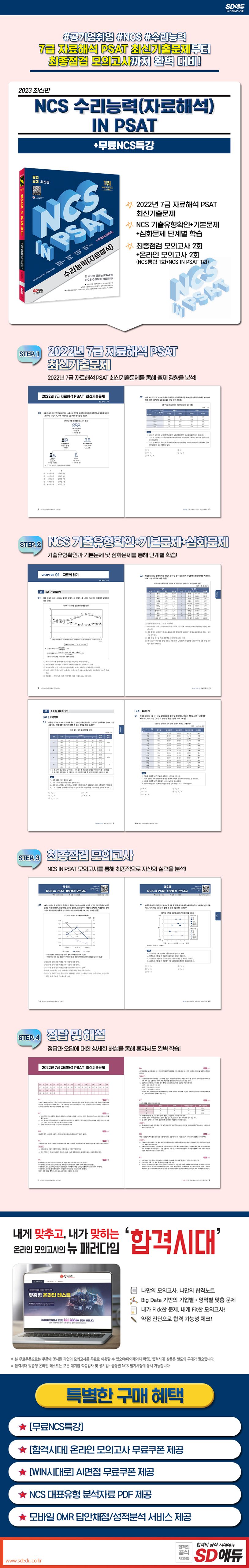 2023 NCS 수리능력(자료해석) in PSAT+무료NCS특강 | NCS직무능력연구소 - 교보문고