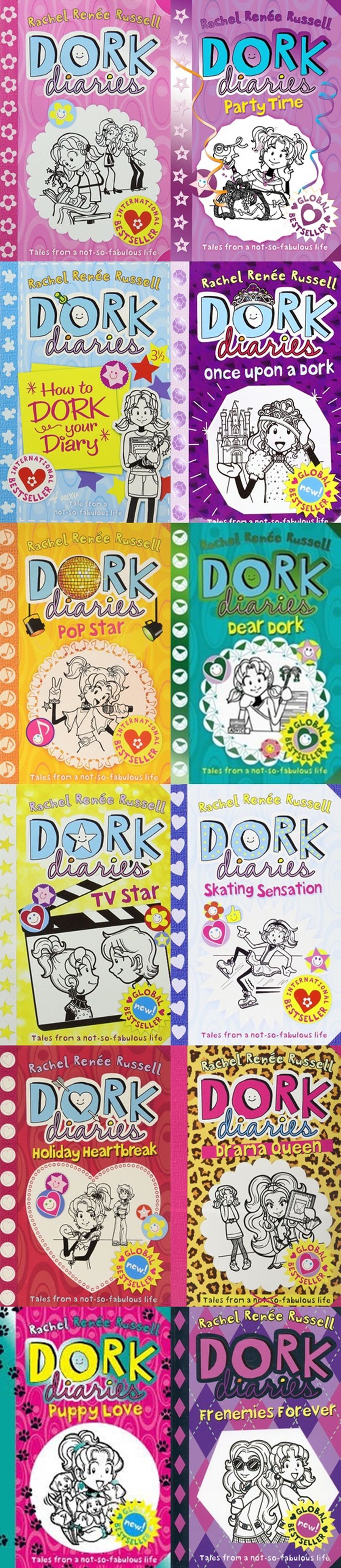 도크 다이어리 Dork Diaries Box Set (Book 1-12) 12권 박스 세트 (영국판) | Russell ...