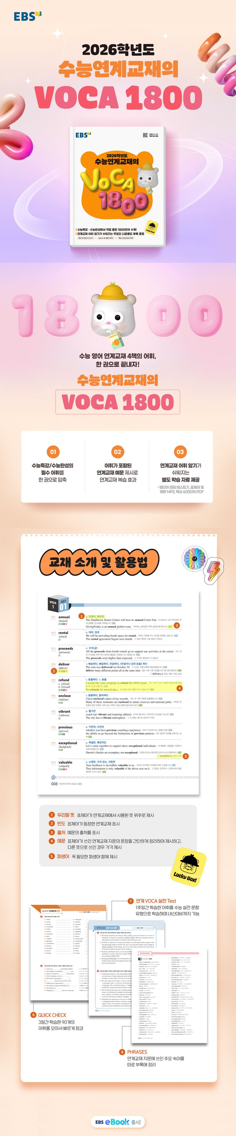 EBS 수능연계교재의 VOCA 1800(2025)(2026 수능대비) | EBS교육방송 편집부 - 교보문고