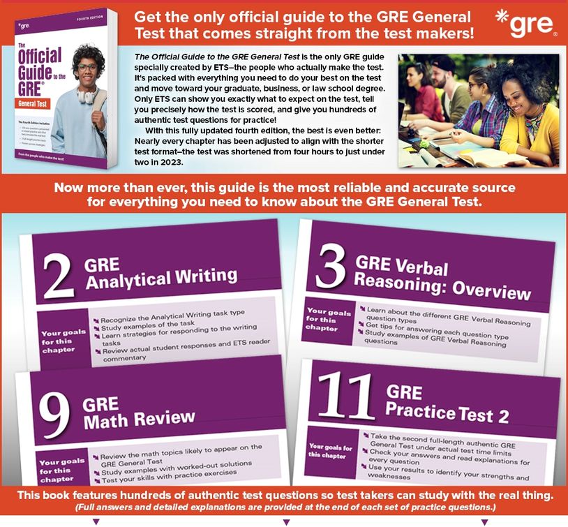 The Official Guide to the GRE General Test | Educational Testing ...