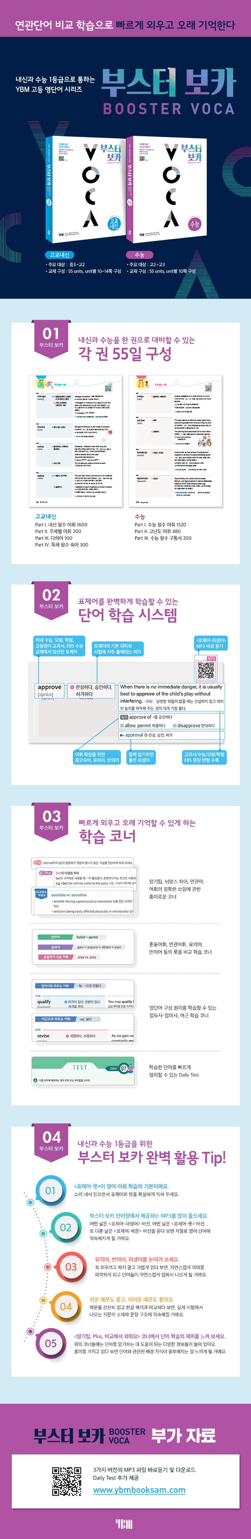 부스터 보카(BOOSTER VOCA)(고교내신) | YBM 편집부 - 교보문고
