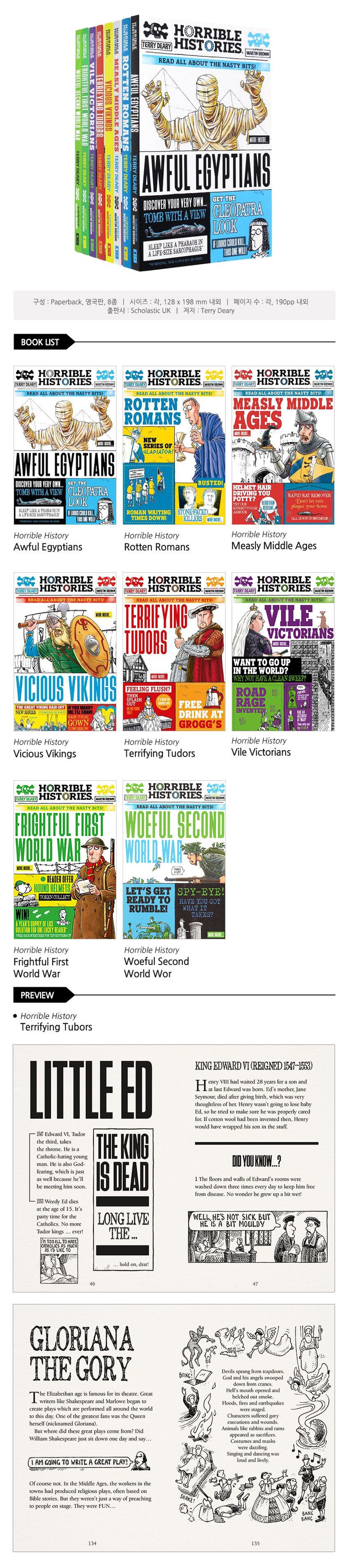 Horrible Histories Savage 8 Book Collection Set By Terry Deary | Terry ...