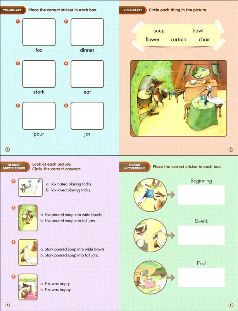 Usborne First Reading Workbook Set 1-2 : The Fox and the Stork (with CD) | Mackinnon, Mairi - 교보문고