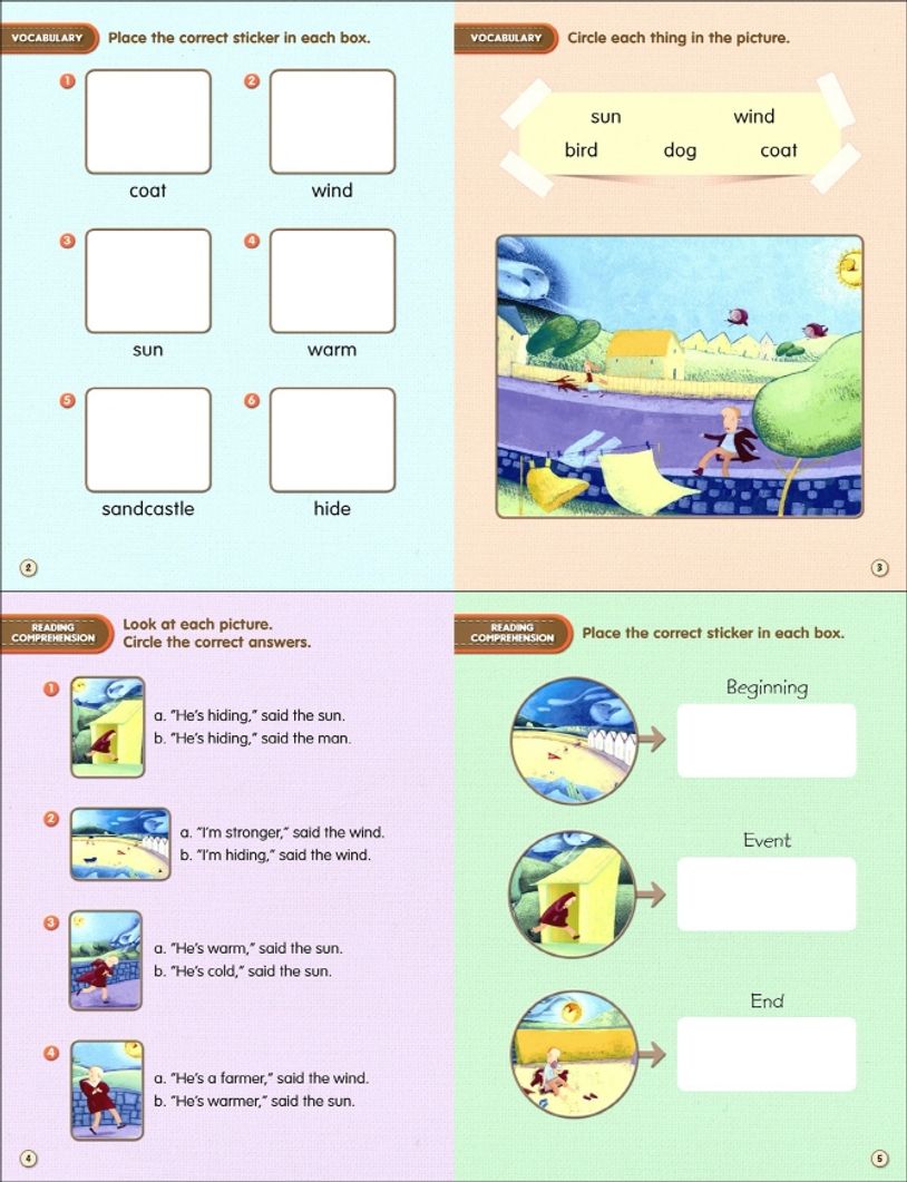 Usborne First Reading Workbook Set 1-3 : The Sun and the Wind (with CD ...