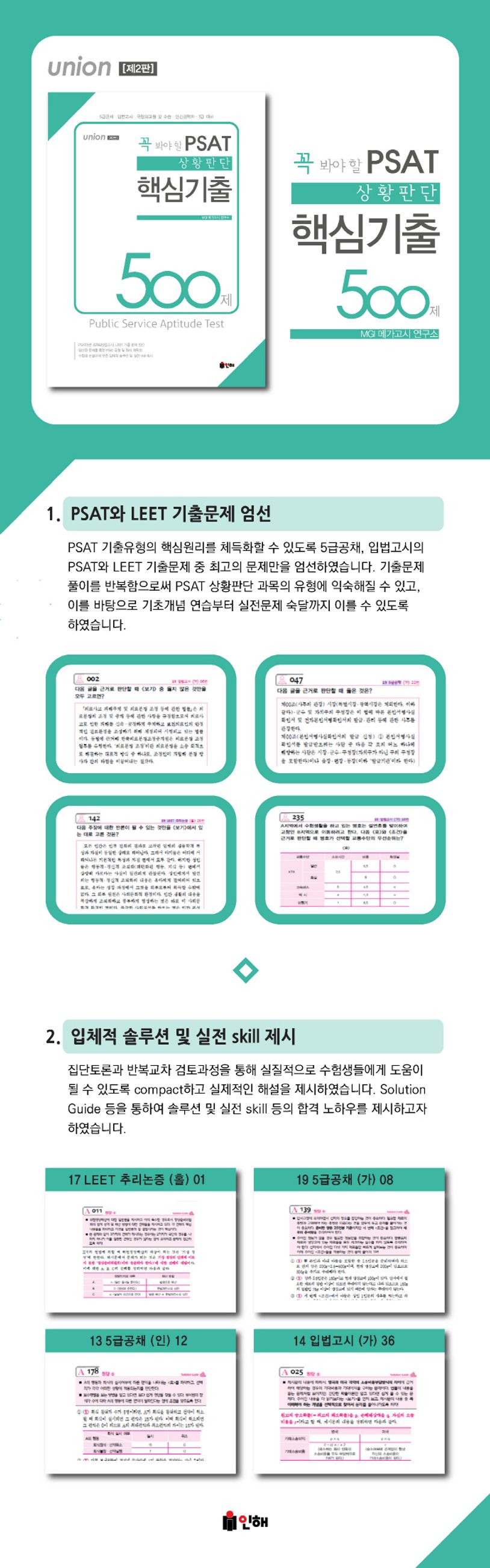 꼭 봐야 할 PSAT 상황판단 핵심기출 500제 | MGI 메가고시 연구소 - 교보문고