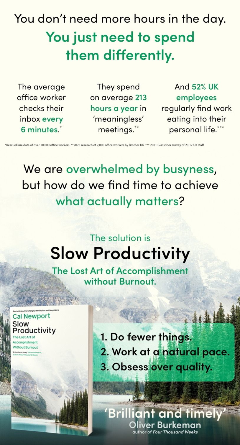 Slow Productivity | 칼 뉴포트 - 교보문고
