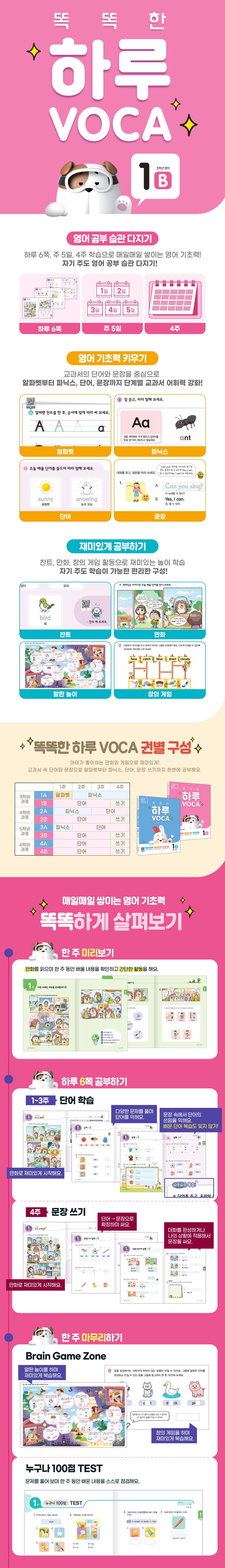 똑똑한 하루 Voca 1B(초등 3학년 영어) | 천재교육 영어팀 편집부 - 교보문고