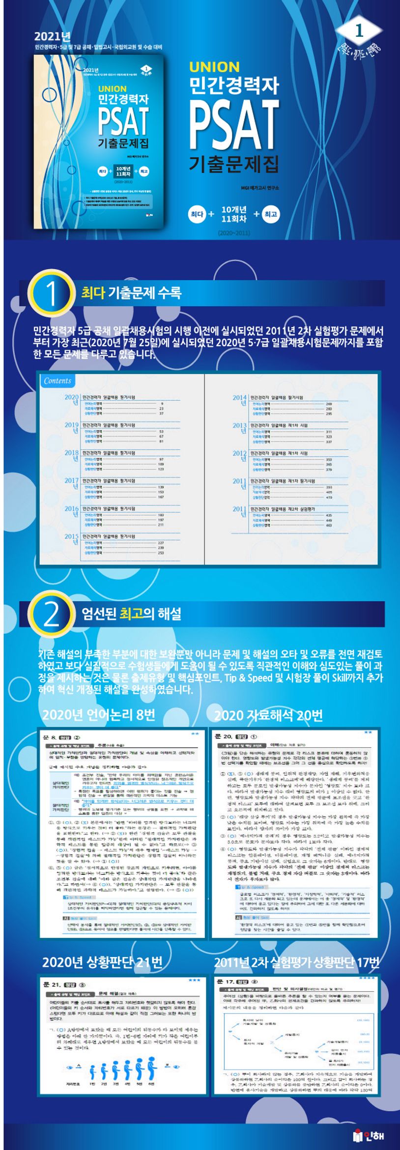 민간경력자 PSAT 기출문제집(2021) | MGI 메가고시 연구소 - 교보문고