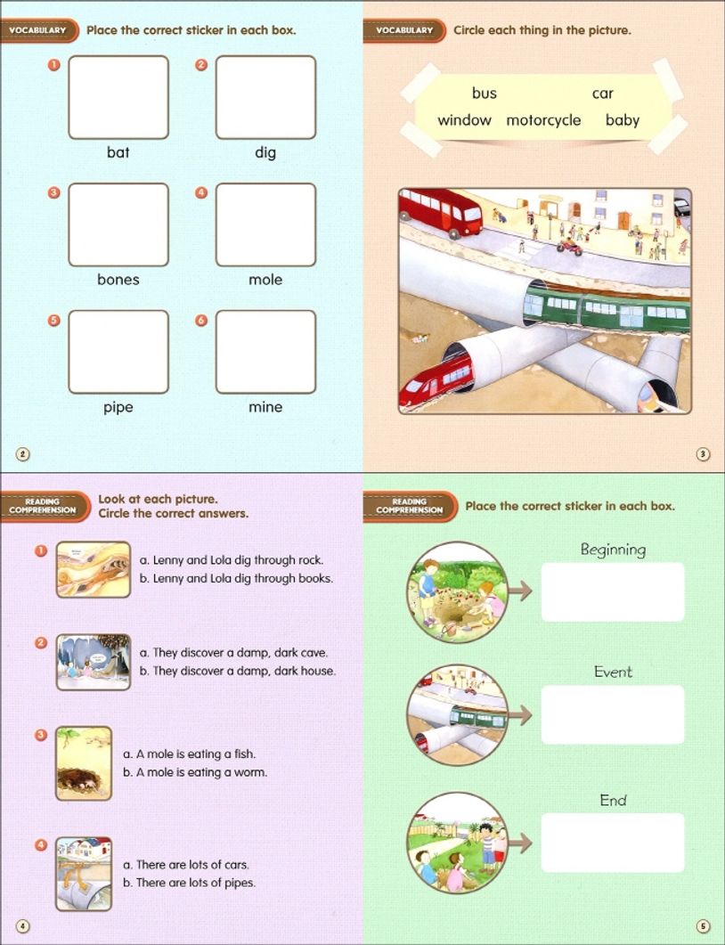 Usborne First Reading Workbook Set 1-15 : Under the Ground (with CD ...