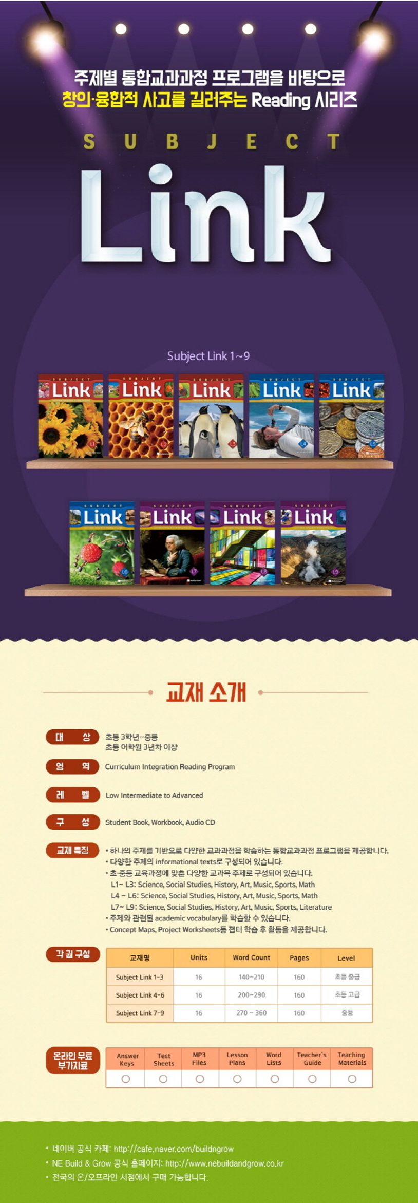 Subject Link 5 (Studentbook + Workbook + QR코드) | NE Build&Grow - 교보문고