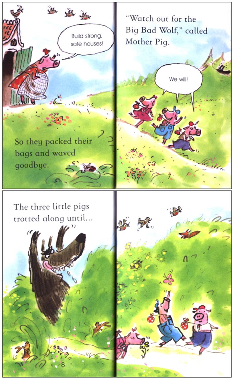 Usborne First Reading Set 3-8 : THE Three Little Pigs (CD1장포함 ...
